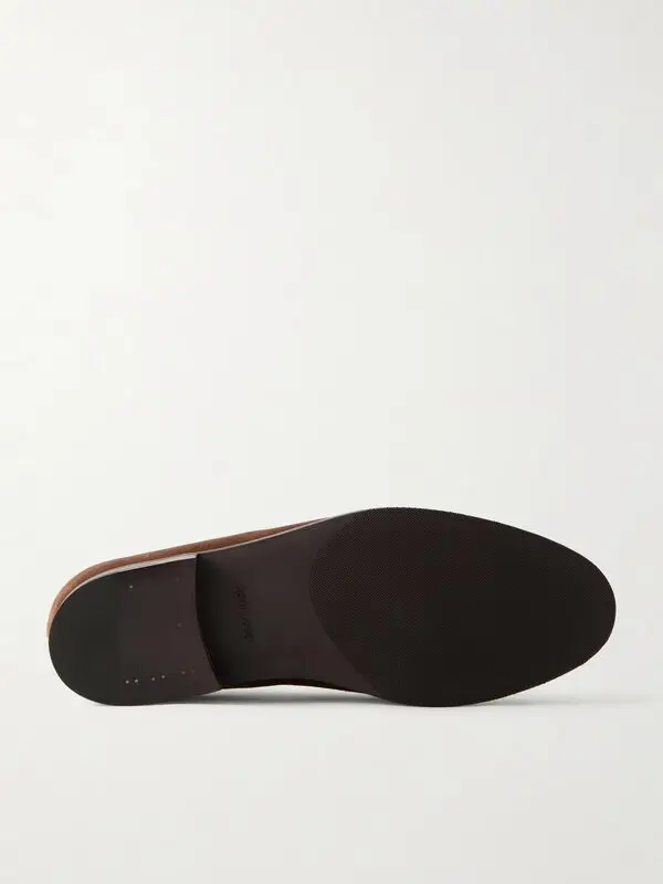 John Lobb Lopez Suede Penny Loafers - Brown