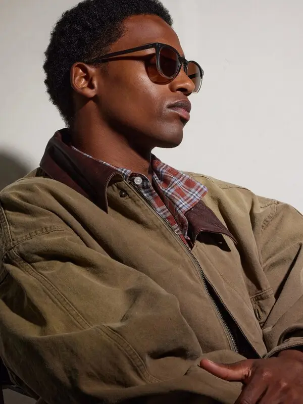 Oliver Spencer Finley Esq. Round-frame Sunglasses - Brown