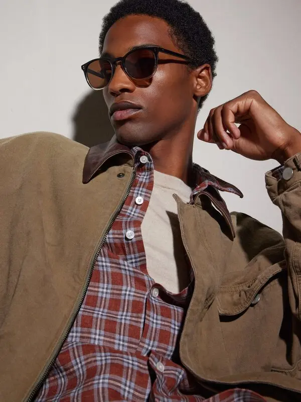 Oliver Spencer Finley Esq. Round-frame Sunglasses - Brown
