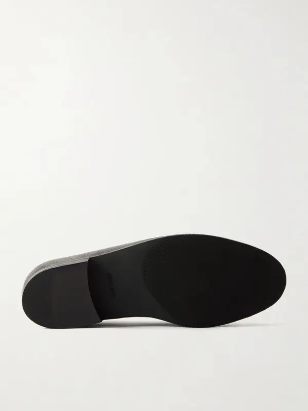 John Lobb Lopez Suede Penny Loafers - Gray