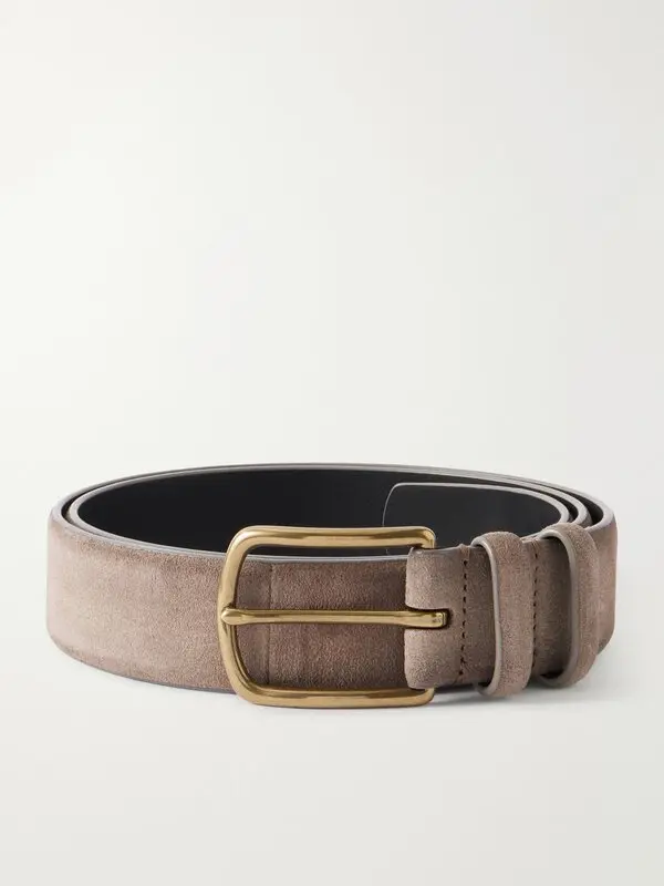 Officine Creative 3.5cm Suede Belt - Brown