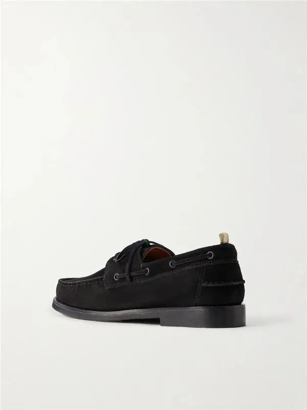 Officine Creative Balfron Suede Boat Shoes - Black