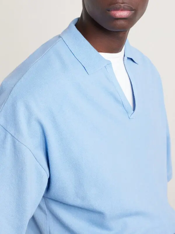 Blue Blue Japan Knitted Polo Shirt