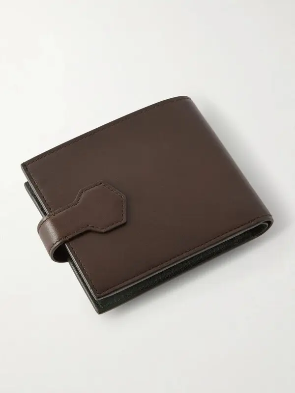 Dunhill Alfred 4cc&cp Patina-leather Billfold Wallet - Brown
