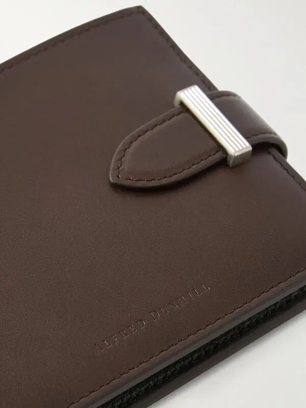 Dunhill Alfred 4cc&cp Patina-leather Billfold Wallet - Brown