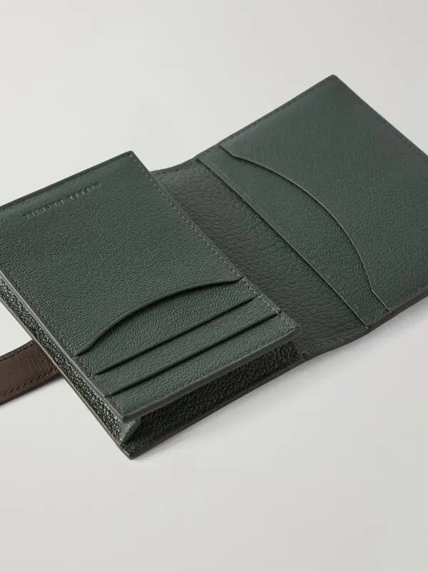 Dunhill Alfred Business Card Case Patina-leather Cardholder - Brown