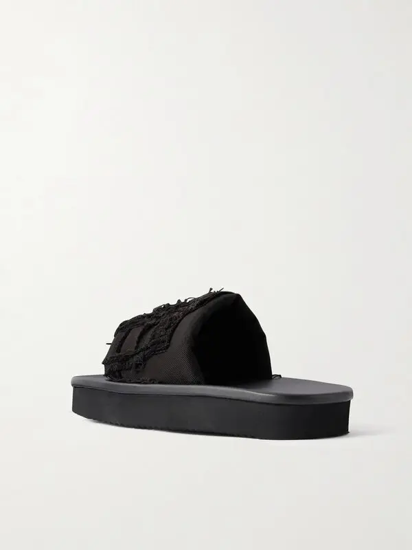 Rick Owens Denim Slides - Black