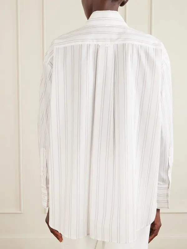 TWP Big Joe Striped Cotton-poplin Shirt - White