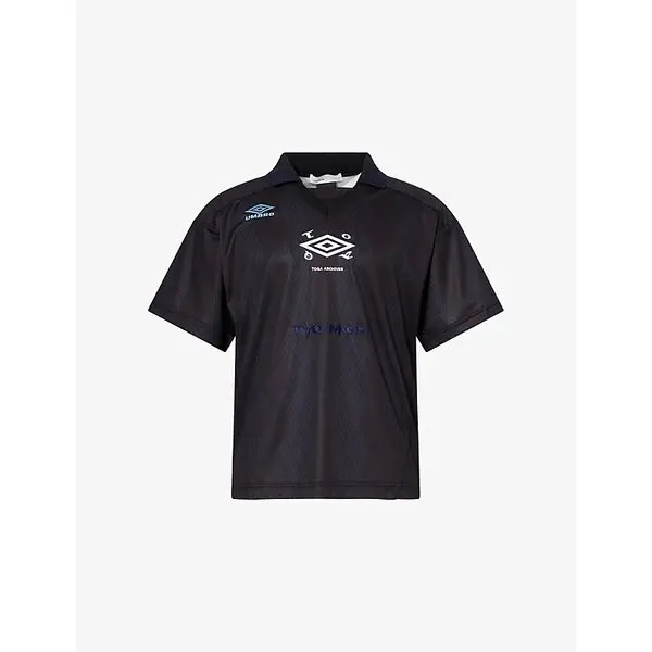 TOGA VIRILIS Toga X Umbro Logo-embellished Woven Football Shirt - Black