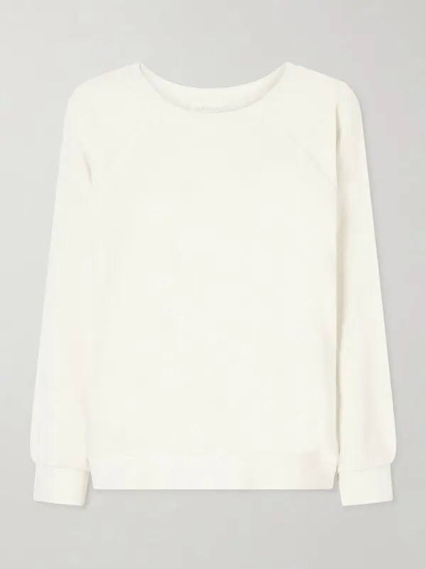 Suzie Kondi Samos Cotton-blend Terry Sweatshirt - Neutrals