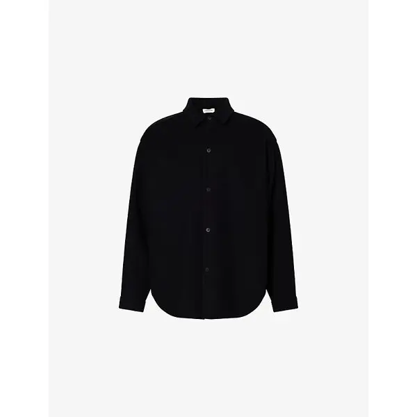 Fear Of God Double-face Wool And Cashmere Shirt - Black