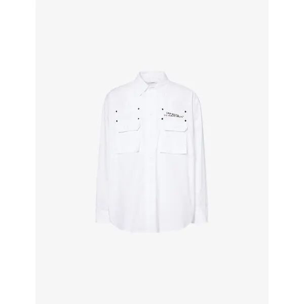 Off-White Script Arrow Cotton Over Shirt