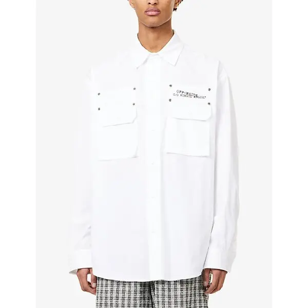 Off-White Script Arrow Cotton Over Shirt