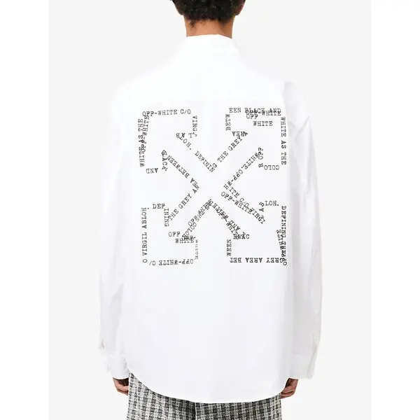 Off-White Script Arrow Cotton Over Shirt