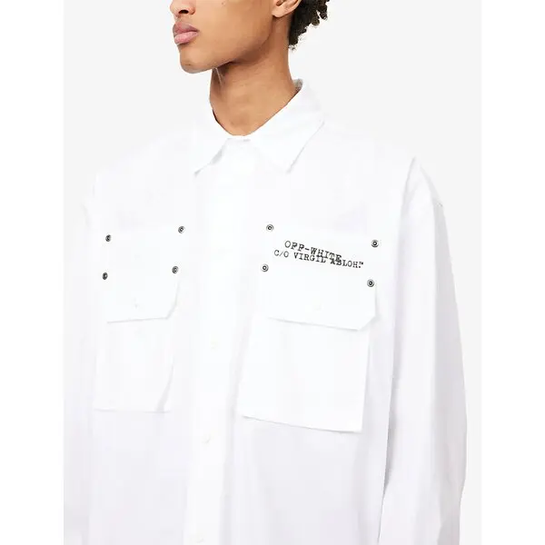 Off-White Script Arrow Cotton Over Shirt