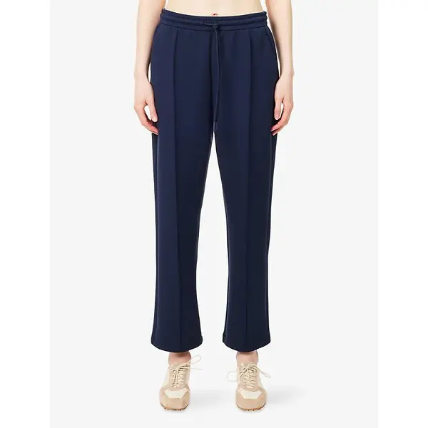 Max Mara Straight-leg Stretch-jersey Jogging Bottoms - Navy