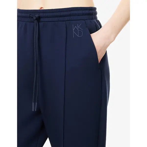 Max Mara Straight-leg Stretch-jersey Jogging Bottoms - Navy