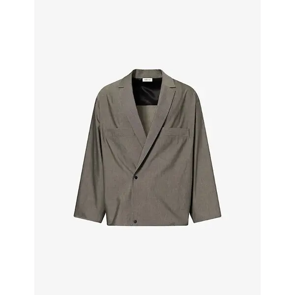 Fear Of God Notch-lapel Cotton And Wool Shirt Jacket - Willow
