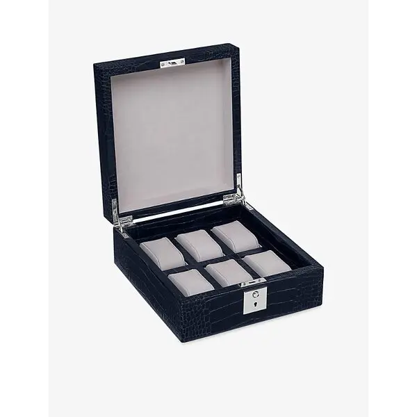 Smythson Mara Lockable Leather Watch Box