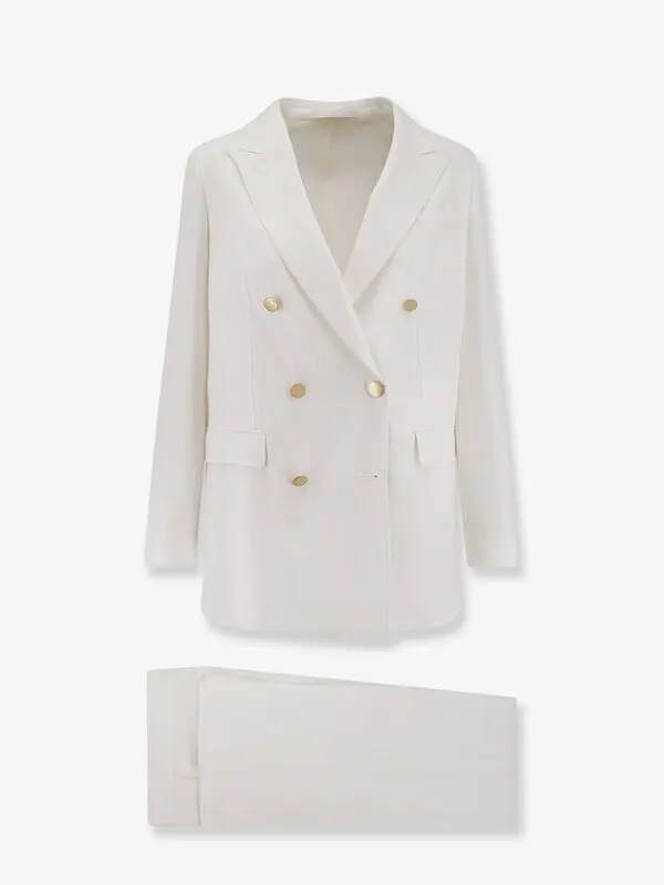 Tagliatore Jasmine Linen Suit - White