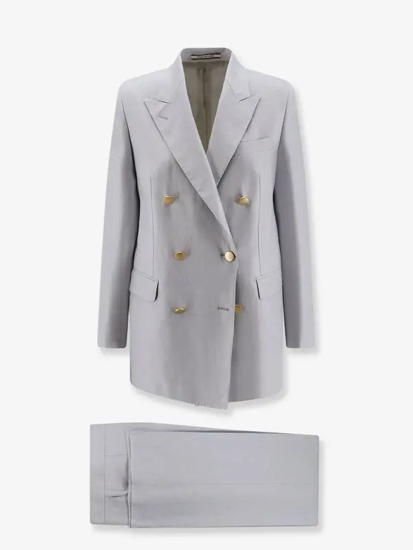 Tagliatore Jasmine Linen Suit - Grey