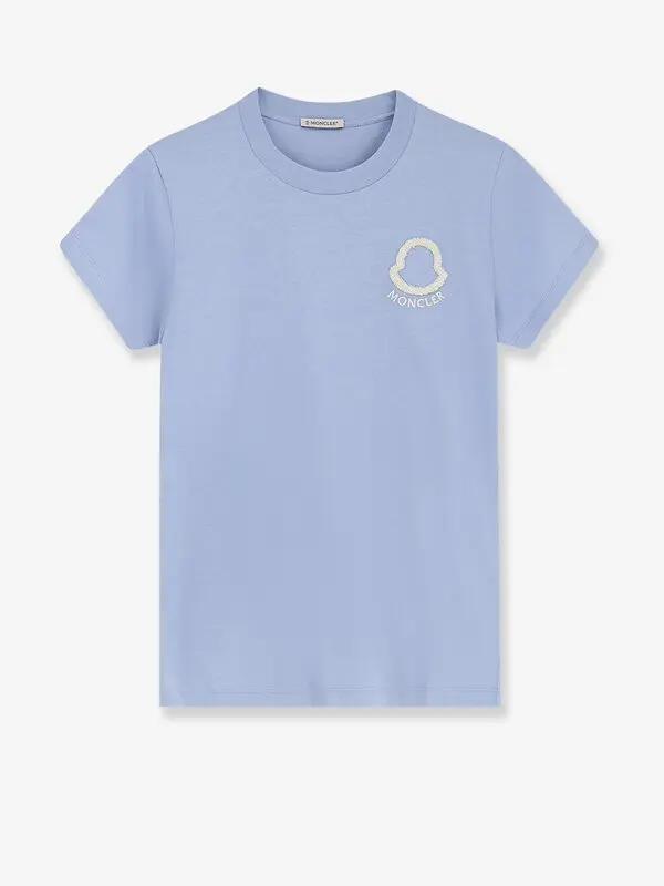Moncler Cotton T-shirt With Flocked Logo