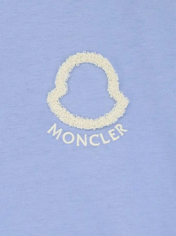 Moncler Cotton T-shirt With Flocked Logo
