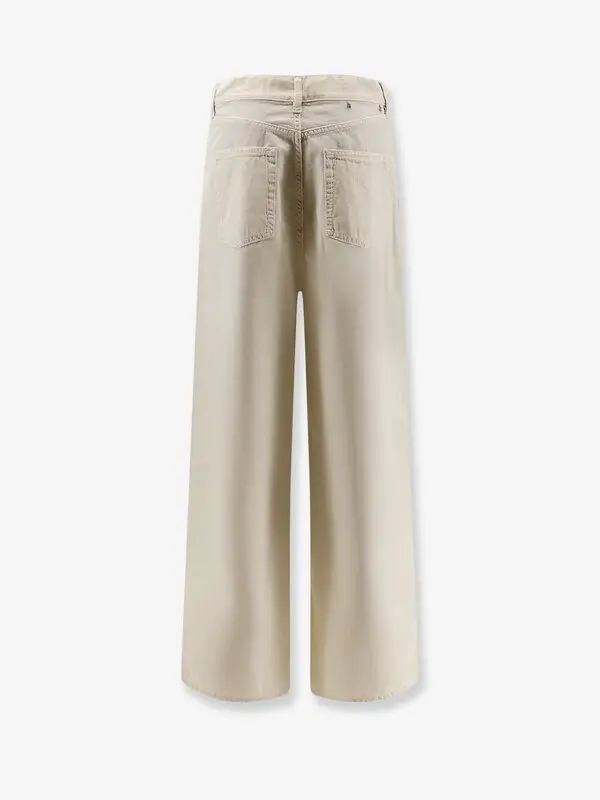 GOLDEN GOOSE Wide Leg Cotton Blend Trousers
