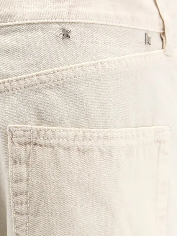 GOLDEN GOOSE Wide Leg Cotton Blend Trousers