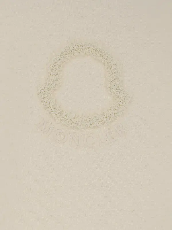 Moncler Cotton T-shirt With Flocked Logo