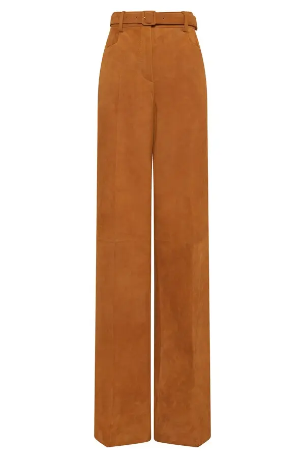 Gabriela Hearst Norman Wide-leg Trousers - Cashew