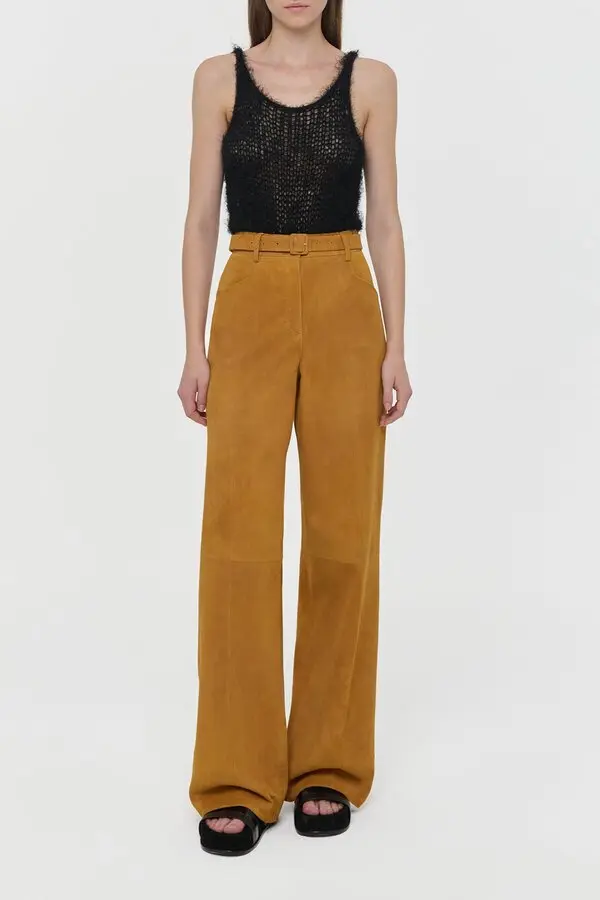 Gabriela Hearst Norman Wide-leg Trousers - Cashew