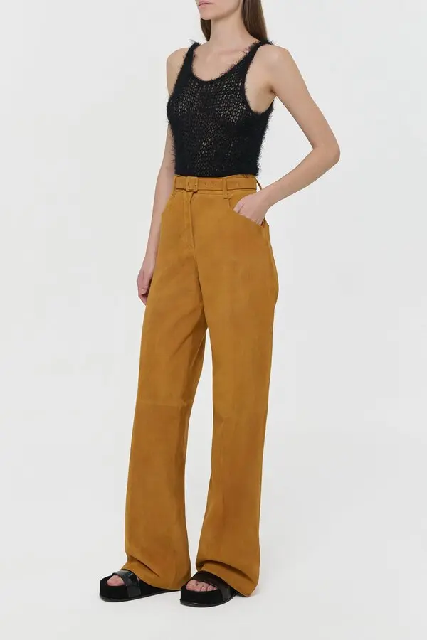 Gabriela Hearst Norman Wide-leg Trousers - Cashew
