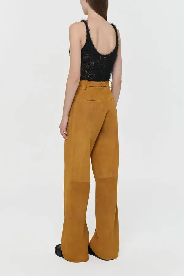 Gabriela Hearst Norman Wide-leg Trousers - Cashew