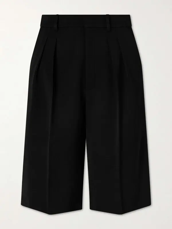 Saint Laurent Wool Straight-leg Capri Pants