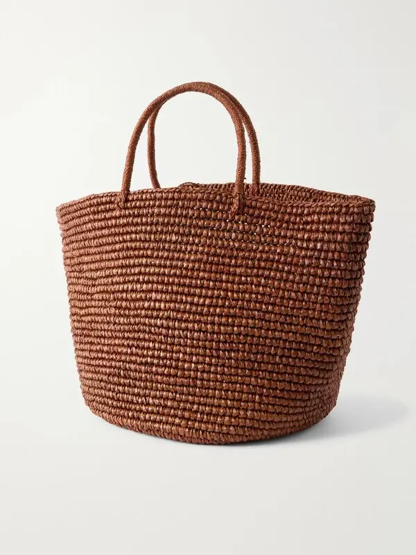 SENSI STUDIO Large Straw Tote - Brown