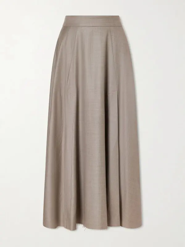 Sasuphi Lauren Wool Midi Skirt