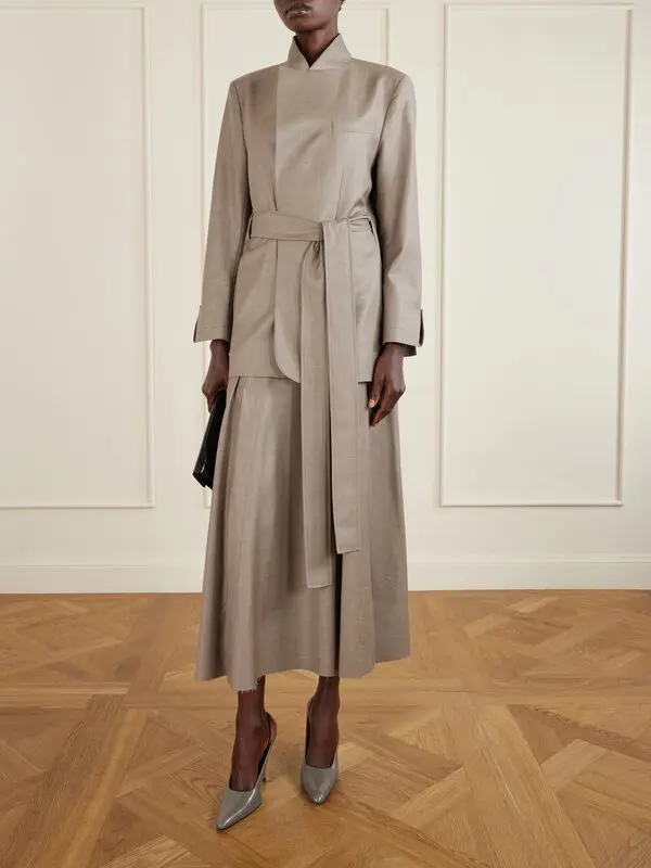 Sasuphi Lauren Wool Midi Skirt