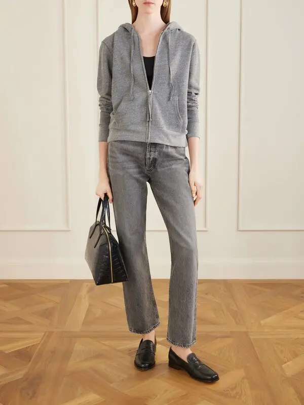 NILI LOTAN Callie Hooded Zip-up Sweater