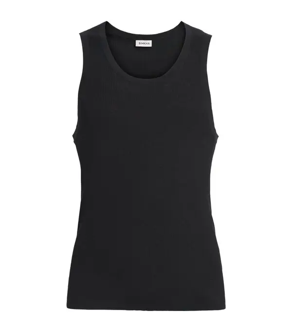 Simkhai Elikai Ribbed Cotton Tank Top