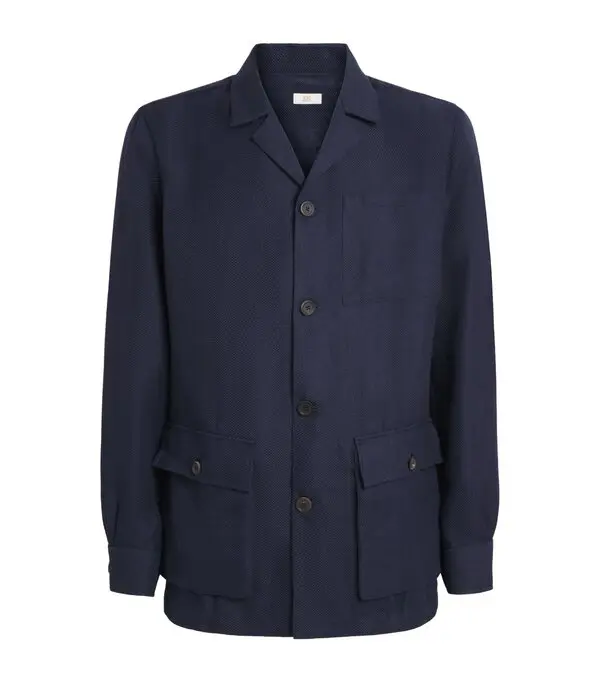 100HANDS Linen Herringbone Overshirt