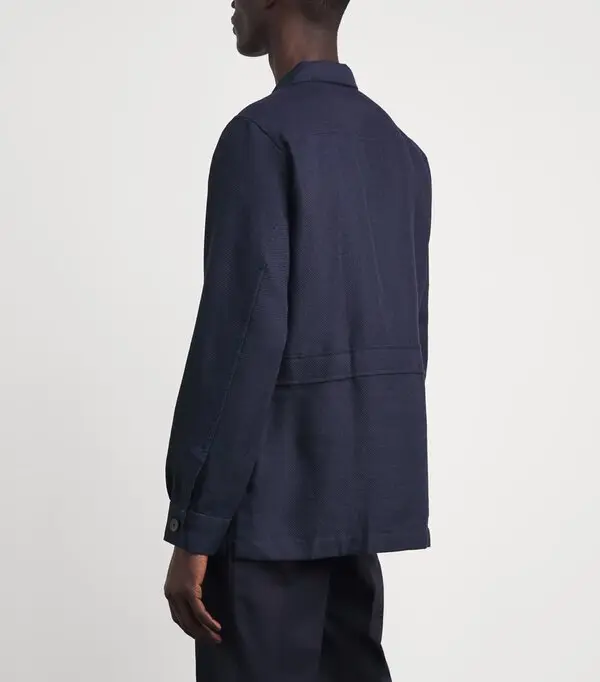 100HANDS Linen Herringbone Overshirt