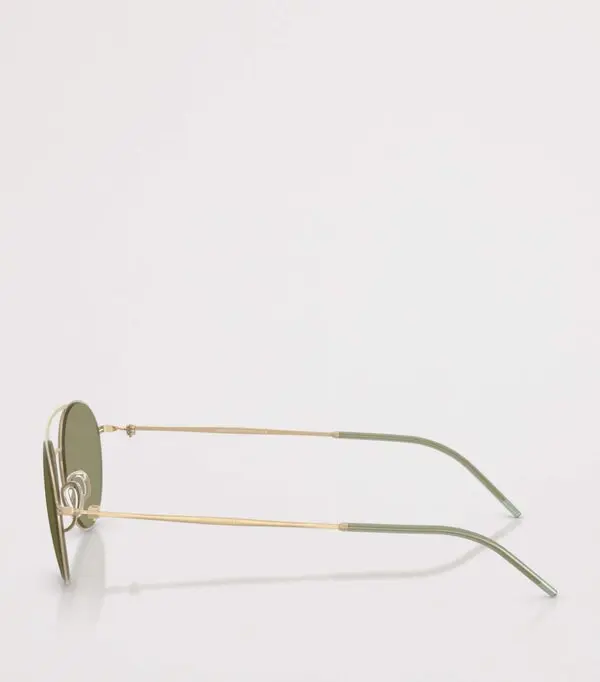 Giorgio Armani Metal Round Sunglasses - Gold