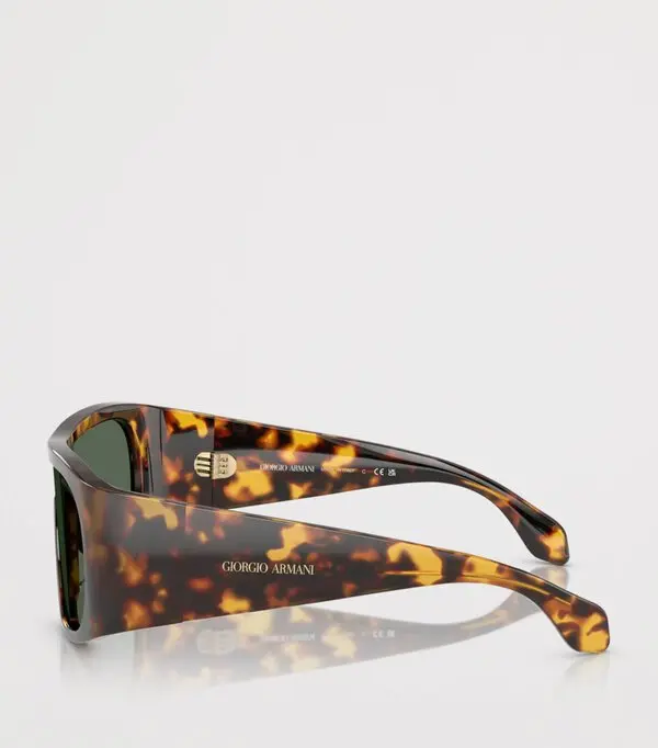 Giorgio Armani Tortoiseshell Rectangle Sunglasses