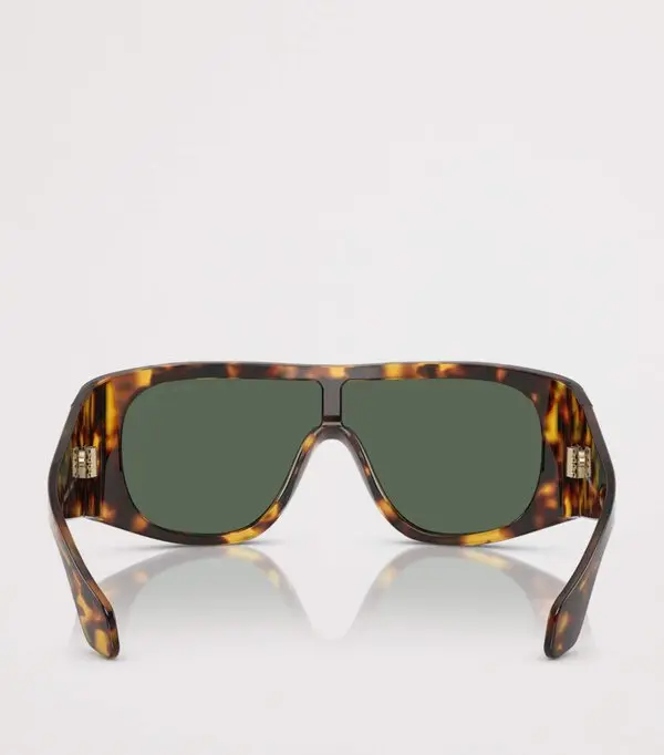 Giorgio Armani Tortoiseshell Rectangle Sunglasses