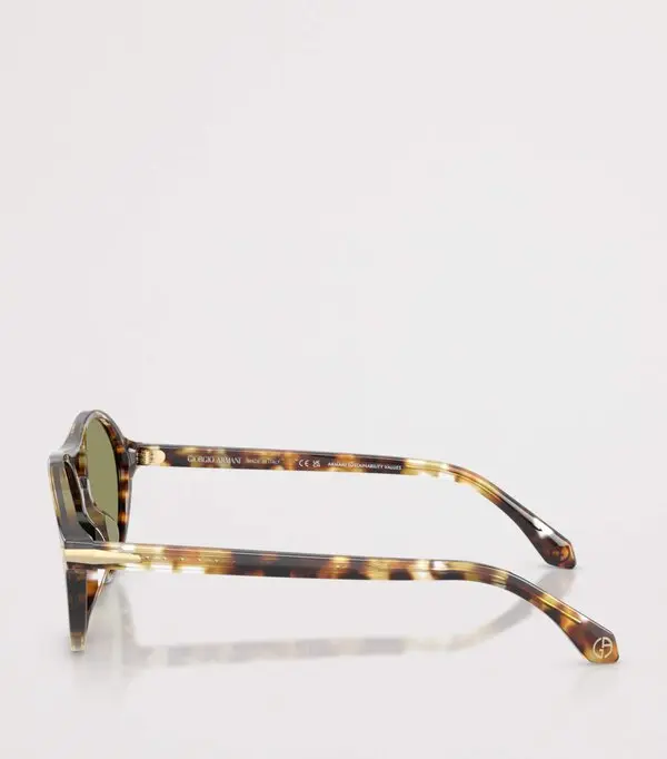 Giorgio Armani Tortoiseshell Round Sunglasses