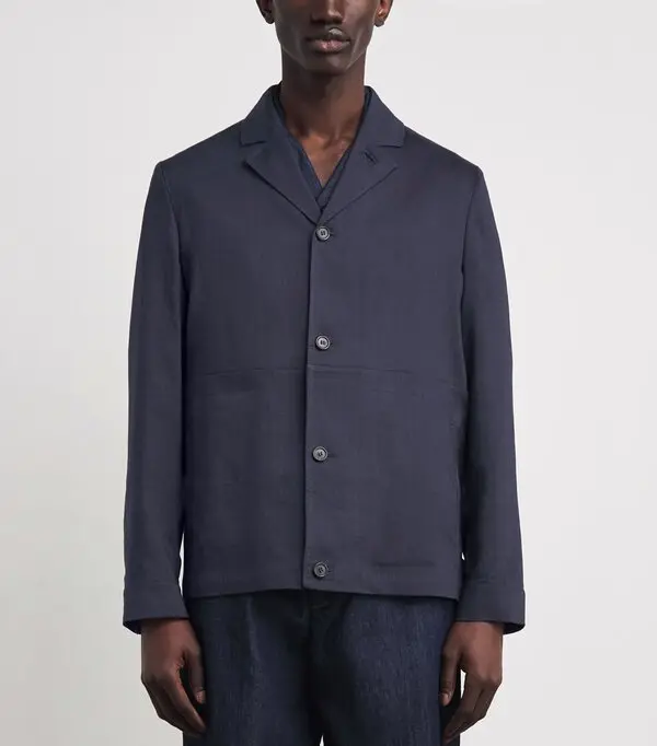 Corneliani Linen-wool Overshirt