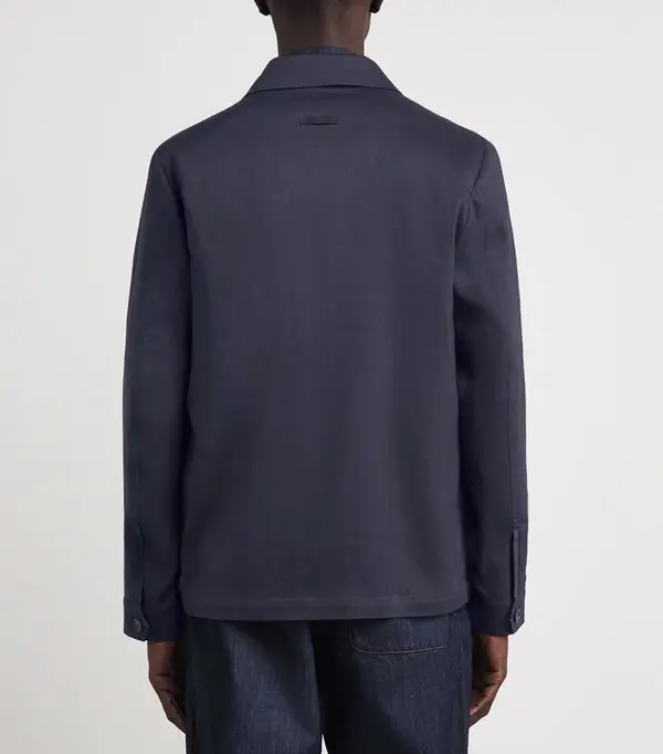 Corneliani Linen-wool Overshirt