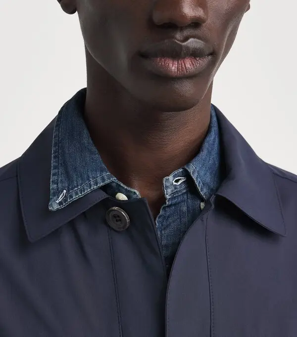Corneliani Virgin Wool-blend Overshirt - Navy