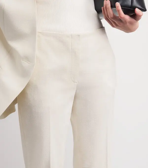 TOTEME Basketweave Wide-leg Trousers